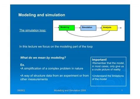 Modeling And Simulation