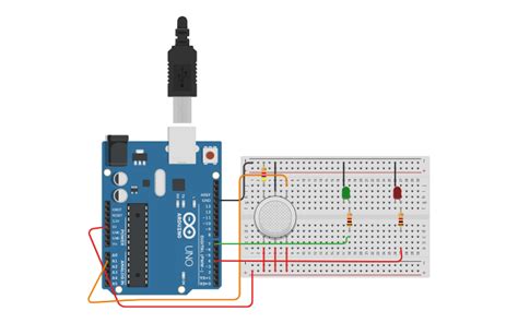 Circuit Design Copy Of Gas Sensor Tinkercad