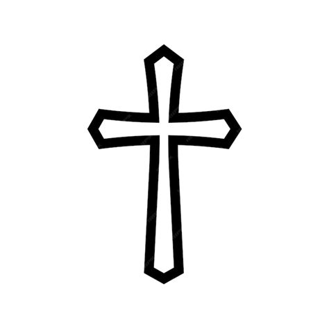 기독교 십자가 아이콘 컬렉션 기독교 기호 집합 플랫 블랙 기독교 십자가 아이콘 기독교 십자가 다른 모양 벡터 그래픽 Eps 10 프리미엄 벡터