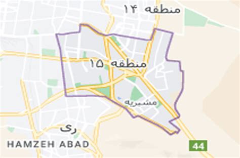 نقشه کامل Gis منطقه 15 تهران