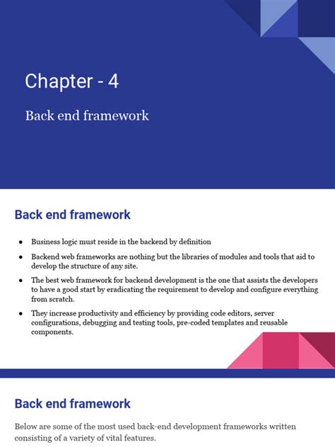 Chapter 4 Back End Framework Part 1 Pdf
