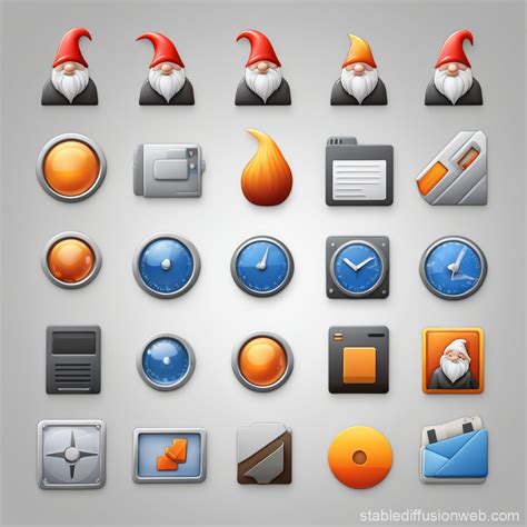 Gnome Desktop System Icons Stable Diffusion Online