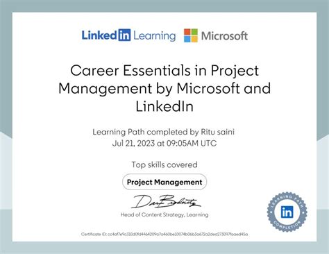 Ritu Saini On Linkedin Certificate Of Completion