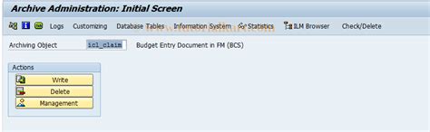 Iclarch Sap Tcode Archive Claim Data
