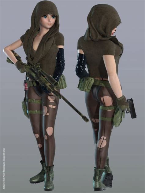 Sexy Sniper Clothing For Poser And Daz Studio
