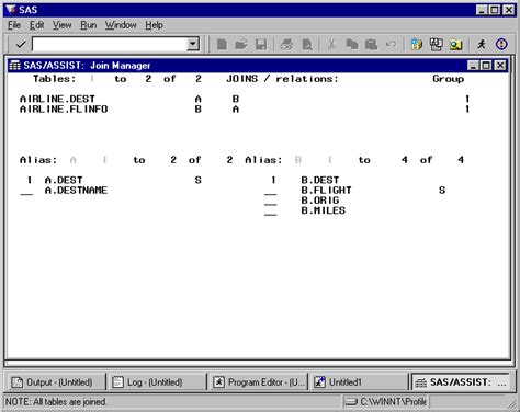 Query And Reporting Joining Tables Doing More With Sasassistr 91