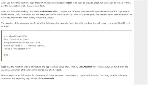 Solved Purpose Determine An Approximate Value For Pi Using A