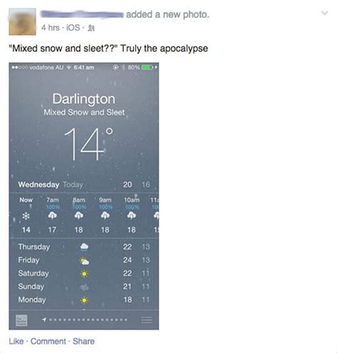 IPhone Weather App Incorrectly Predicts Snow And Sleet For Sydney