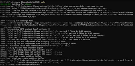 Error Of No Os Project Building Ad9361 Qanda Microcontroller No Os