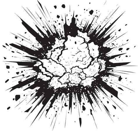 Premium Vector Iconic Boom Black Emblem Design Black And Explosive