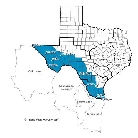Mexican Border Crossing Map