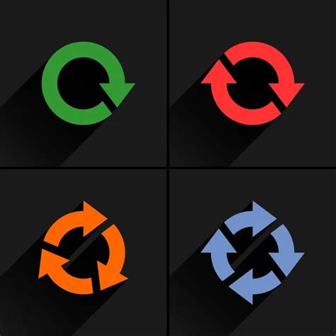 4 arrow icon refresh rotation reset repeat reload sign set stock vector image by ©ifeelgood