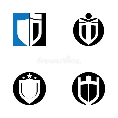 Shield Icon And Symbol Template Stock Illustration Illustration Of