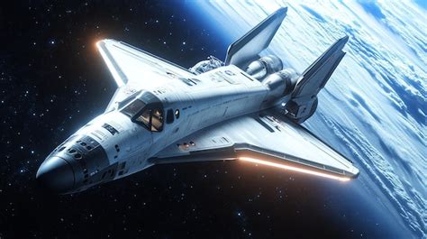 Quothightech Space Shuttle With Angular Aerodynamic Designquot