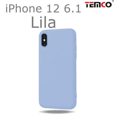 Funda Silicona Iphone 12 61 Lila En Tecnotemco Sl Fundas MÓvil