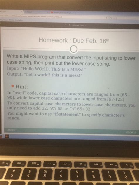 solved write a mips program that convert the input string to