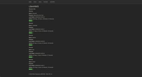 Librenms Public Status Page