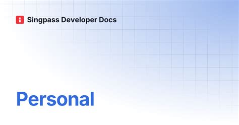 personal singpass developer docs