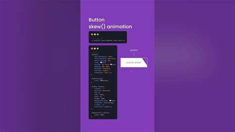 Skew Button Animation With Css Creative Hover Effect 🚀 Youtube