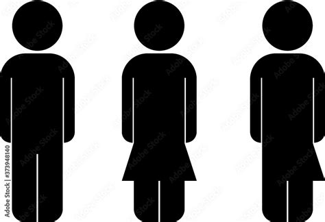 Gender Pictogramme Mann Frau Divers Gender Pictograms Man Woman