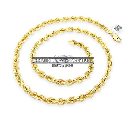 Rope Solid Chain 26 24 22 14k Gold 3mm 194g Yellow Necklace Twist