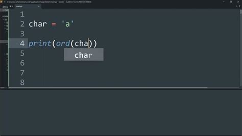 Convert A Char To Its Equivalent Ascii Character Using Python Youtube