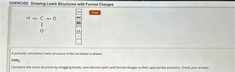solved exercise drawing lewis structures with formal charges clea h