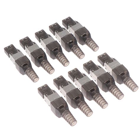 1pc Tool Free Shielded Rj45 Cat 7 Termination Plug Vicedeal