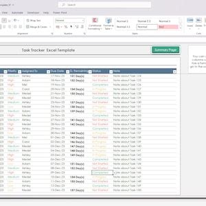 Task Tracker Excel Template Task List Planner Excel Template Excel Task Planner Excel Planner