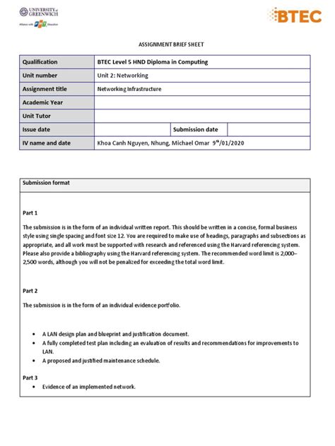 Unit 2 Assignment Brief Pdf Network Topology Local Area Network