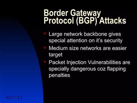 Router And Routing Protocol Attacks Ppt