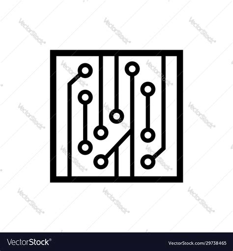 Square Circuit Logo Royalty Free Vector Image Vectorstock