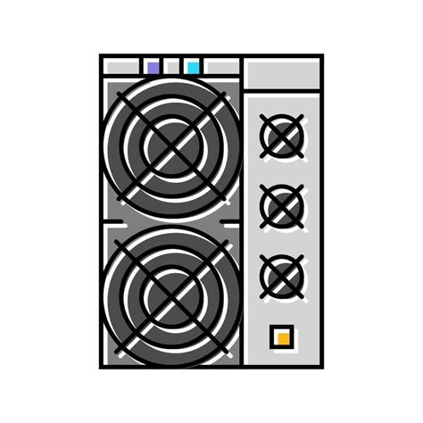 Asic Miner Cryptocurrency Mining Color Icon Illustration 52848796