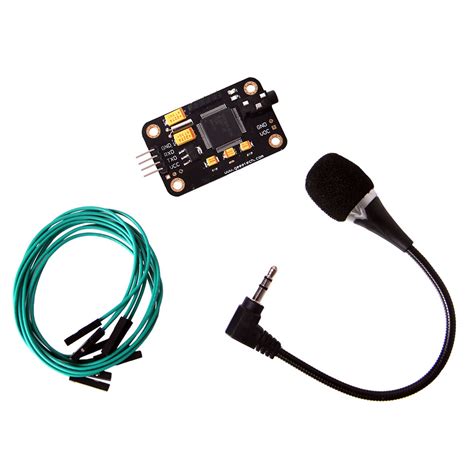 geeetech high sensitivity voice recognition module with microphone and jumper wires for arduino