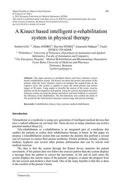 Pdf A Kinect Based Intelligent E Rehabilitation System In Physical