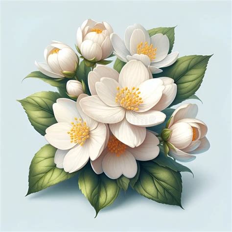 Jasmine Flower Illustration Stock Illustration Illustration Of Plant