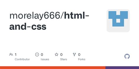 GitHub Morelay Html And Css