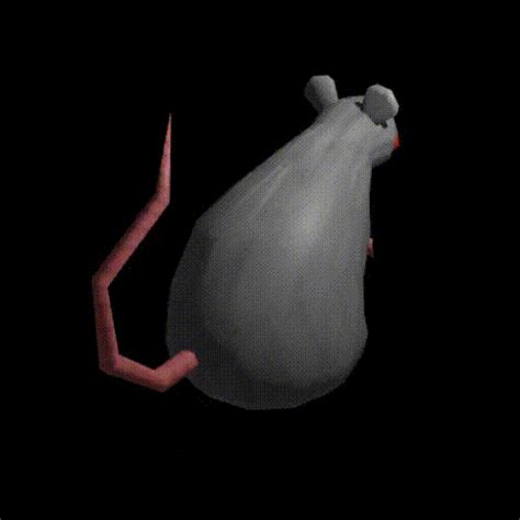 Upside Down Spinning Cartoon Rat 