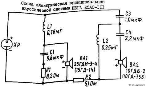 Акустическая система 25ас 109 схема