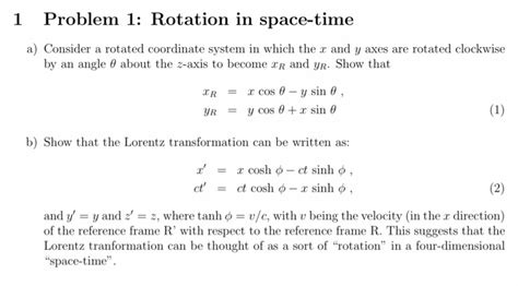 Solved Consider A Rotated Coordinate System In Which The X