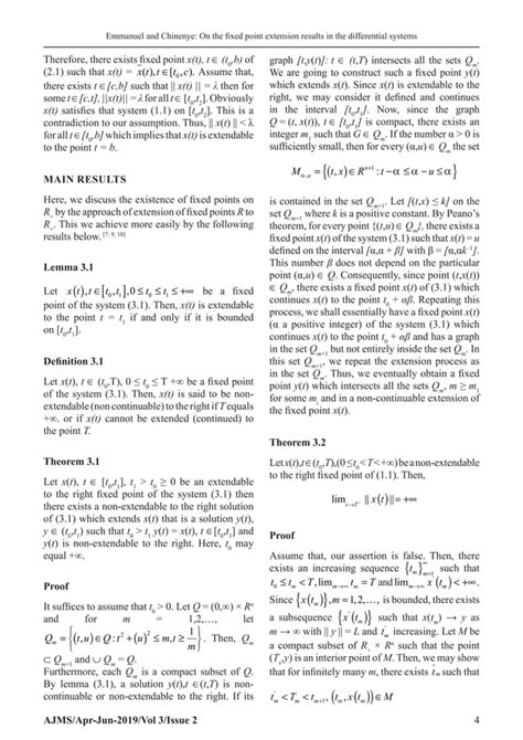 On The Fixed Point Extension Results In The Differential Systems Of Ordinary Differential
