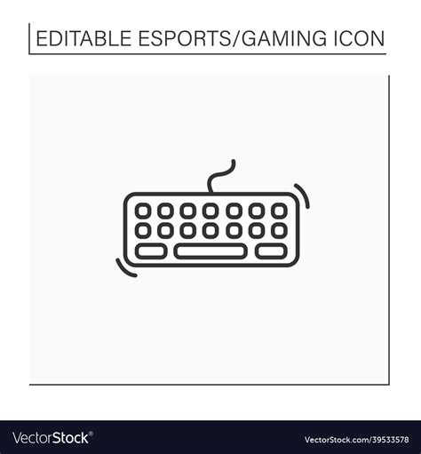 Keyboard Line Icon Royalty Free Vector Image VectorStock