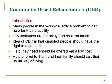 Community Based Rehabilitation Ppt Physical Therapy Wellness