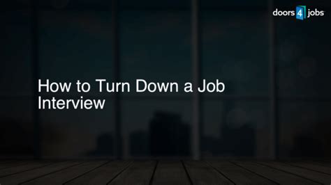 How To Cancel A Job Interview Doors4jobs