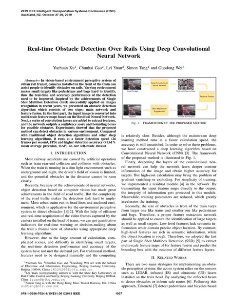 Real Time Obstacle Detection Over Rails Using Deep Convolutional Neural