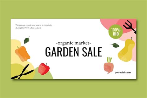 원예 및 재배 브로셔 템플릿 무료 벡터