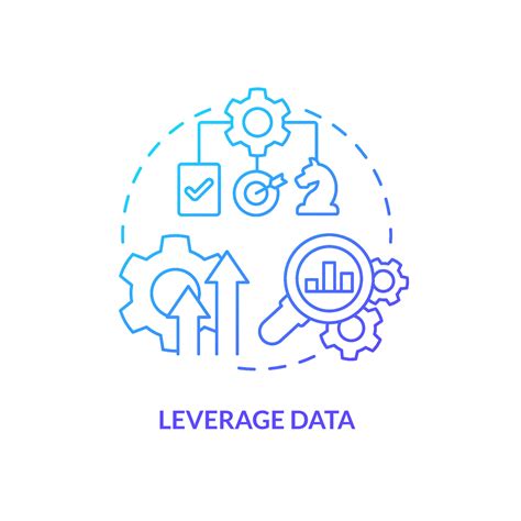 Leverage Data Blue Gradient Concept Icon Improve Visibility Business