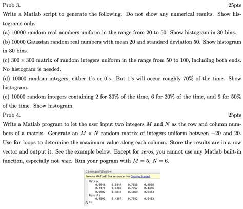 solved prob 3 25pts write a matlab script to generate the