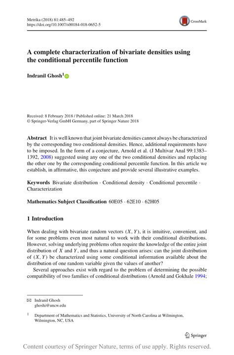 a complete characterization of bivariate densities using the conditional percentile function