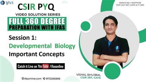 Session 1 Csir Net Pyq Solutions Developmental Biology Vishal Sir Ifas Youtube